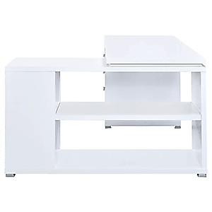 Coaster Home Furnishings Yvette L-Shape Office Desk White
