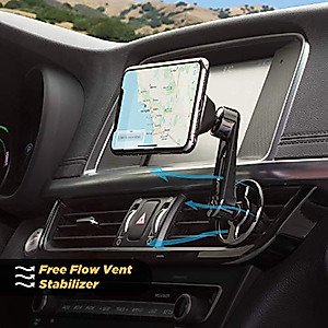 Scosche MM2VP2SR-SP MagicMount Pro Magnetic FreeFlow Vent Mount Holder Phone Mount for Car, Neodymium Magnet, Adjustable Rotating view, Back