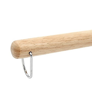 Mauncode 21 Inch Pizza Stone Brush with Scraper - Perfect Cleaning Tool for Outdoor Portable Pizza Oven, with Wood Handle & Brass Bristles