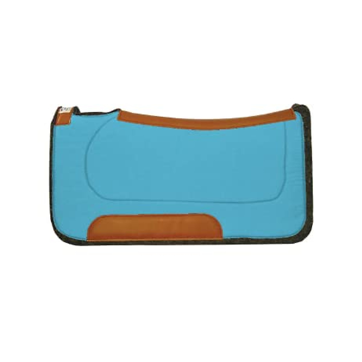 Diamond Wool Contoured Felt Ranch Western Saddle Pad for Horses 32x32 – 1/2" Thickness, Turquoise