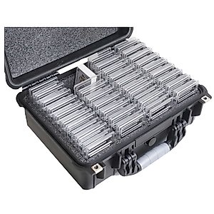 Case Club 72-132 Graded Card Slab Carrying Case- Fits PSA/BGS/FGS/ & More Graded Slabs - Sports/Trading Collector Box fits Pokemon/MTG/Baseball- Travel Holder for Slabs/Sleeves/Loose Cards