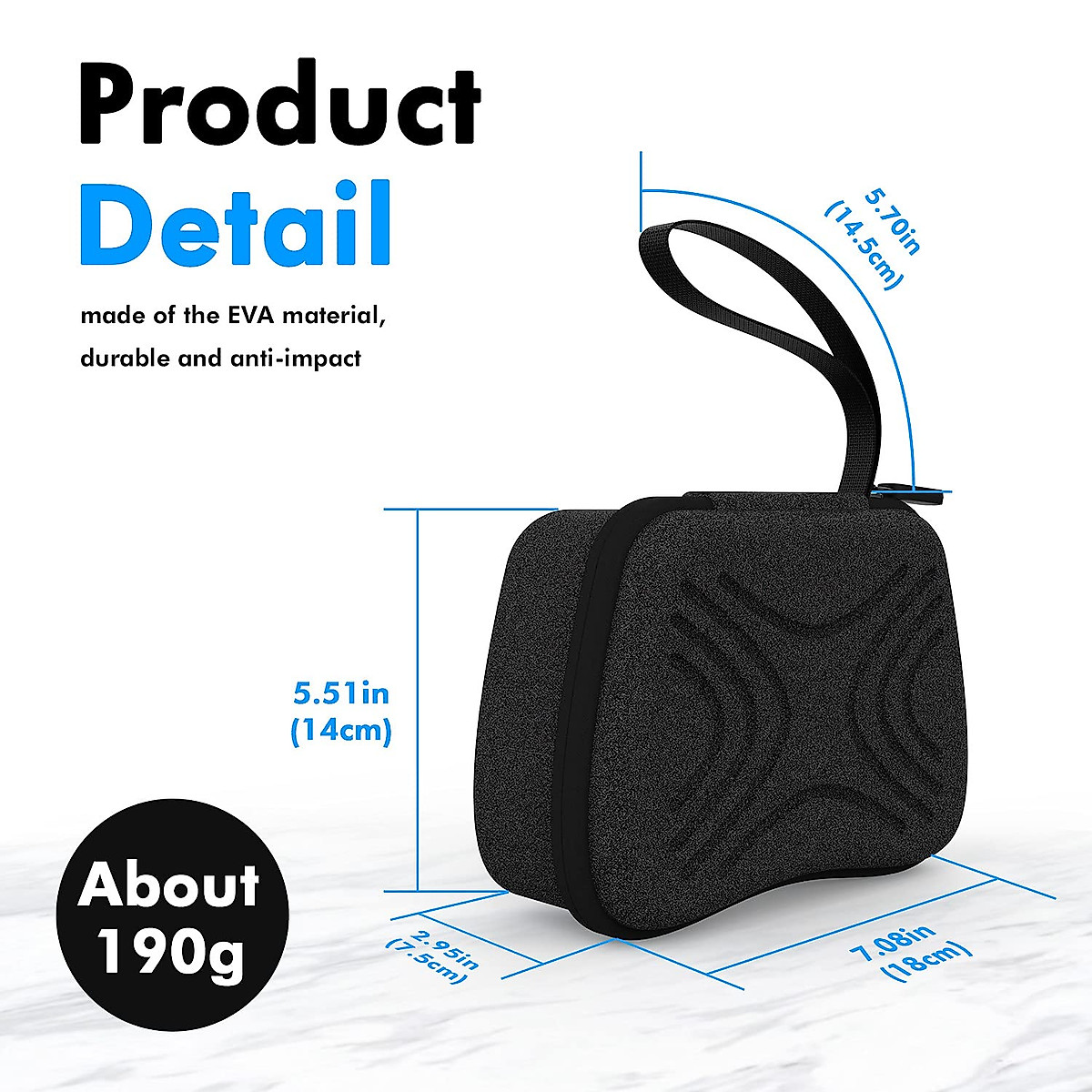 UPOK Travel Case For PS5 Controller - Playstation5 DualSense Single Game-Pad Hard Shell Box, EVA Storage Carrying Bag For PS5/PS4/Xbox/Nintendo Switch Games Control