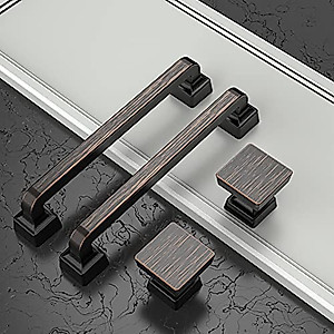 Asidrama 10 Pack 5 Inch Oil Rubbed Bronze Kitchen Cabinet Handles, Cabinet Pulls Kitchen Cabinet Hardware for Cupboard Drawer Pulls