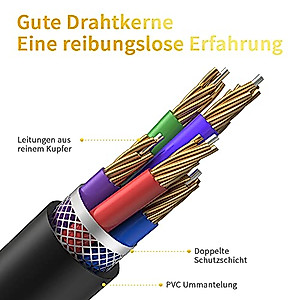 ATZEBE HDMI 2.1 Cable, 8K HDMI Cable 3ft, Support High Speed 48Gbps, 8K@60Hz 7680P, Dynamic HDR, 4:4:4, eARC, Ethernet, HDCP 2.3 Compatible with UHD TV, Blu-ray, PS4/3, Xbox One