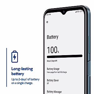 Nokia G100 | Verizon, T-Mobile, AT&T | Android 12 | Unlocked Smartphone | 3-Day Battery | US Version | 4/128GB | 6.52-Inch Screen | 13MP Triple Camera | Polar Night