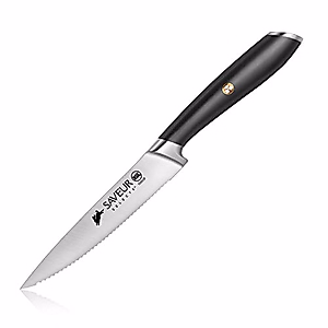 SAVEUR SELECTS 1026238 German Steel Forged 5" Serrated Utility Knife