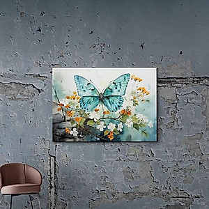 Abstract Painting Buy Canvas Wall Art, Butterfly Painting Art, Butterfly canvas, bedroom Butterfly wall art,Watercolor abstract Butterfly canvas painting