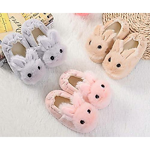 Toddler Girls Boys Home Slippers Fuzzy Warm Winter Indoor Bunny Slipper Kids Lightweight Plush Shoes