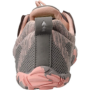 Joomra Womens Barefoot Road Running Tennis Shoes Size 8.5 Minimalist Wide Walking Camping Zero Drop Athletic Hiking Trekking Toes Workout Sneakers Grey Pink 39