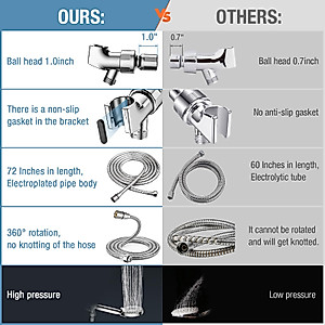 Filtered Shower Head with Handheld, 9 Modes High Pressure Shower Heads with Filter, 72"Hose, Adjustable Bracket, Hard Water Filter Mineral Beads to Remove Chlorine and Harmful Substance, Chrome