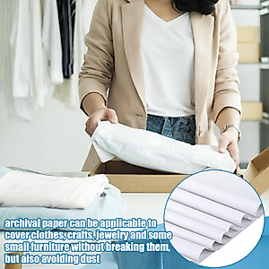 200 Pcs Acid Free Archival Tissue Paper Archival Packing Paper No Acid Paper Unbuffered Interleaving Paper White Tissue Paper Bulk for Storing Clothes Textiles Jewelries Present Wrap (24 x 36 inches)