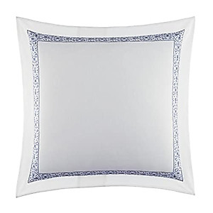 Laura Ashley - King Duvet Cover Set, Reversible Cotton Bedding with Matching Shams, Home Decor for All Seasons (Charlotte Blue, King)