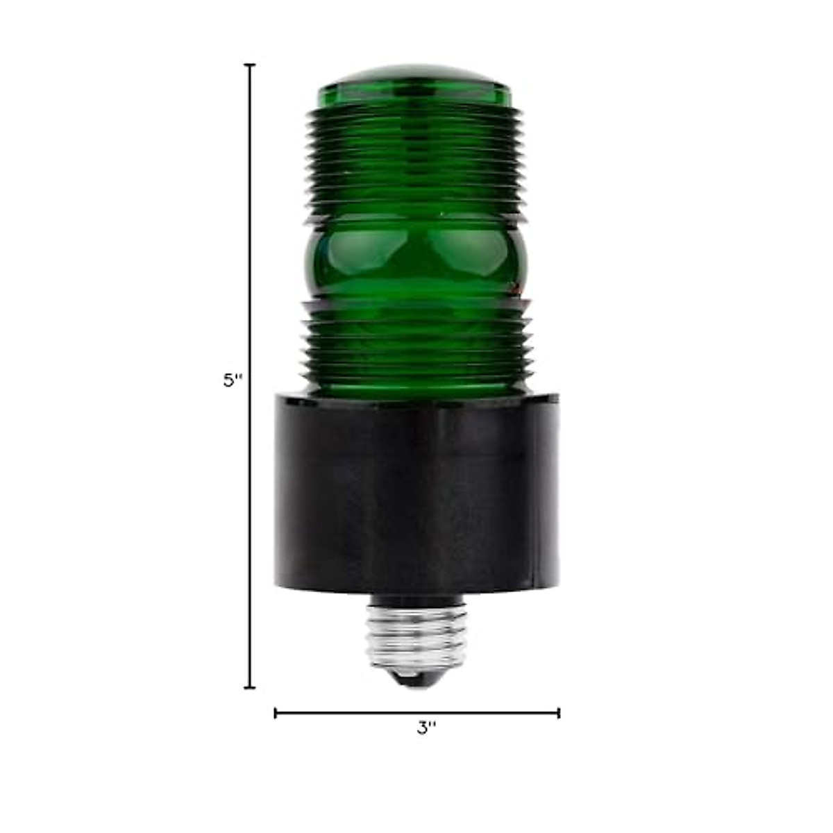 TOMAR 485S-G Microstrobe E26 Medium Bulb Base, 120VAC, Green Lens (Green, Screw-in Base (120 VAC))