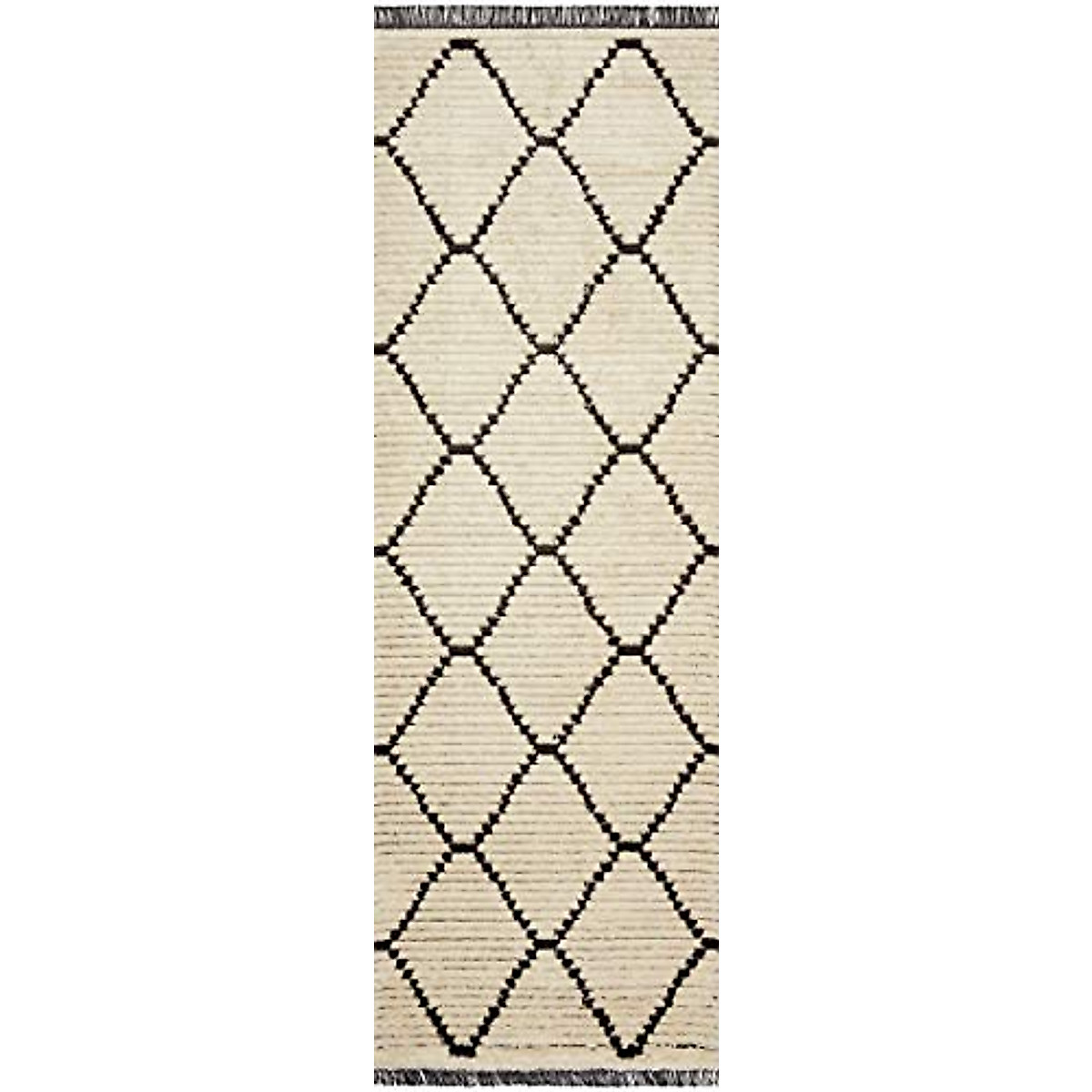 Loloi Chris Loves Julia x Loloi Alice Collection ALI-04 Accent Rug 2'-7" x 4' Cream/Charcoal Rectangular 0.5" Thick