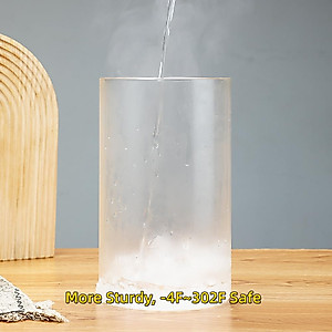 Recceng Glass Flour Containers with Lids Airtight 130 oz, Set of 2 Large Glass Jars for Flour and Sugar Wide Mouth with Wooden Lids, Flour Canister Glass for Baking Jars with Bamboo Lids for Coffee