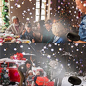 Christmas Snowfall LED Projector Lights - NACATIN 2022 Upgrade Christmas Snow Light,Snow Falling Projector Lamp Dynamic Snow Effect Spotlight for Xmas,Garden,Party,Holiday Landscape Decorative