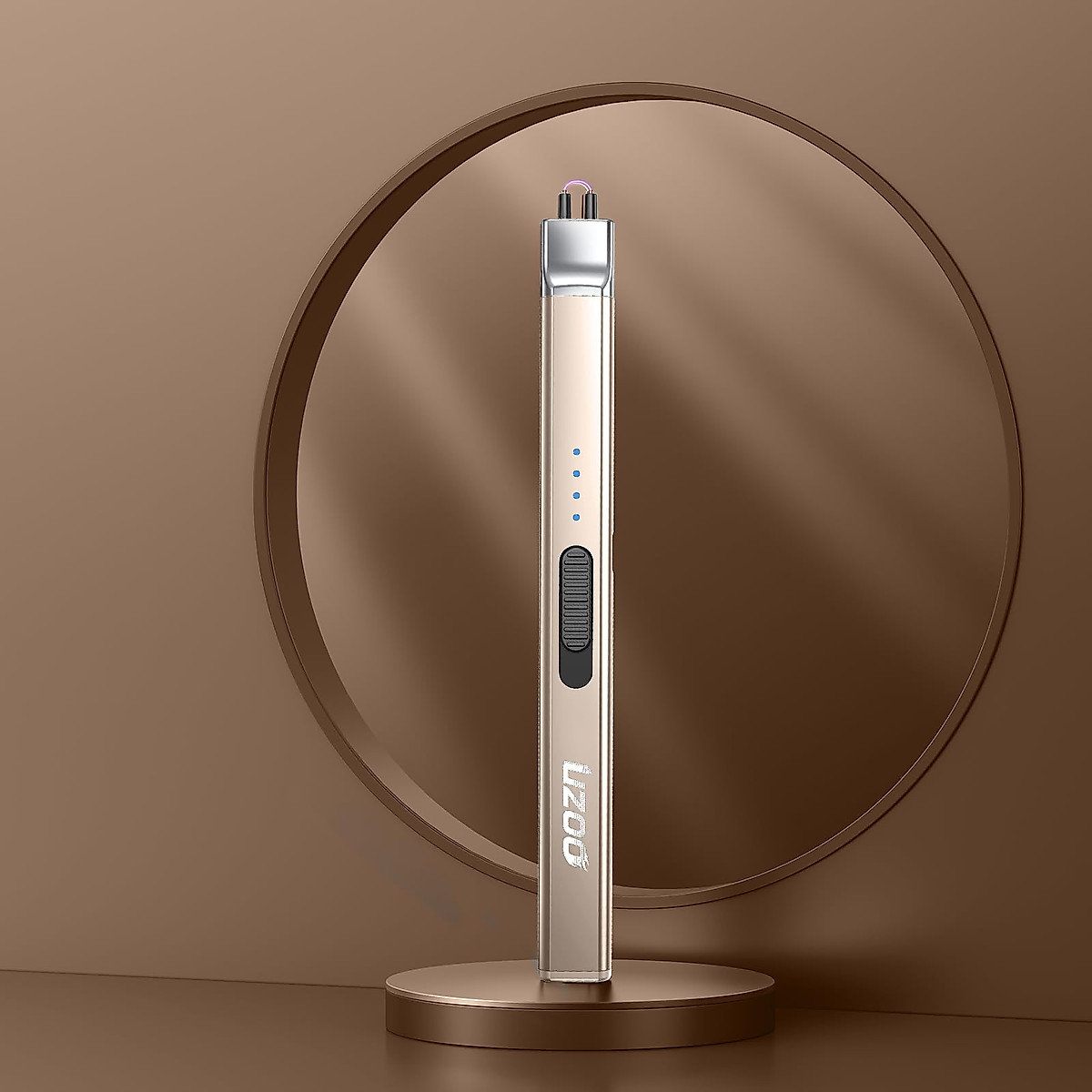 Betrich Candle lighters, Electric Lighter, Rechargeable Arc Lighter, 360° Flexible Neck Flameless Grill Long Lighters for Candle Aromatherapy Camping BBQ Gas Stove-Gold