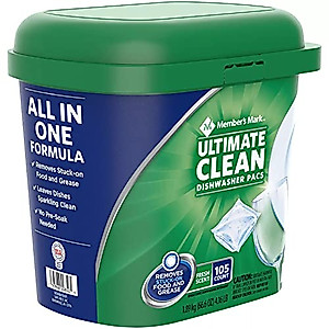 Member's Mark Ultimate Clean Dishwasher Pacs, Fresh Scent, 105ct