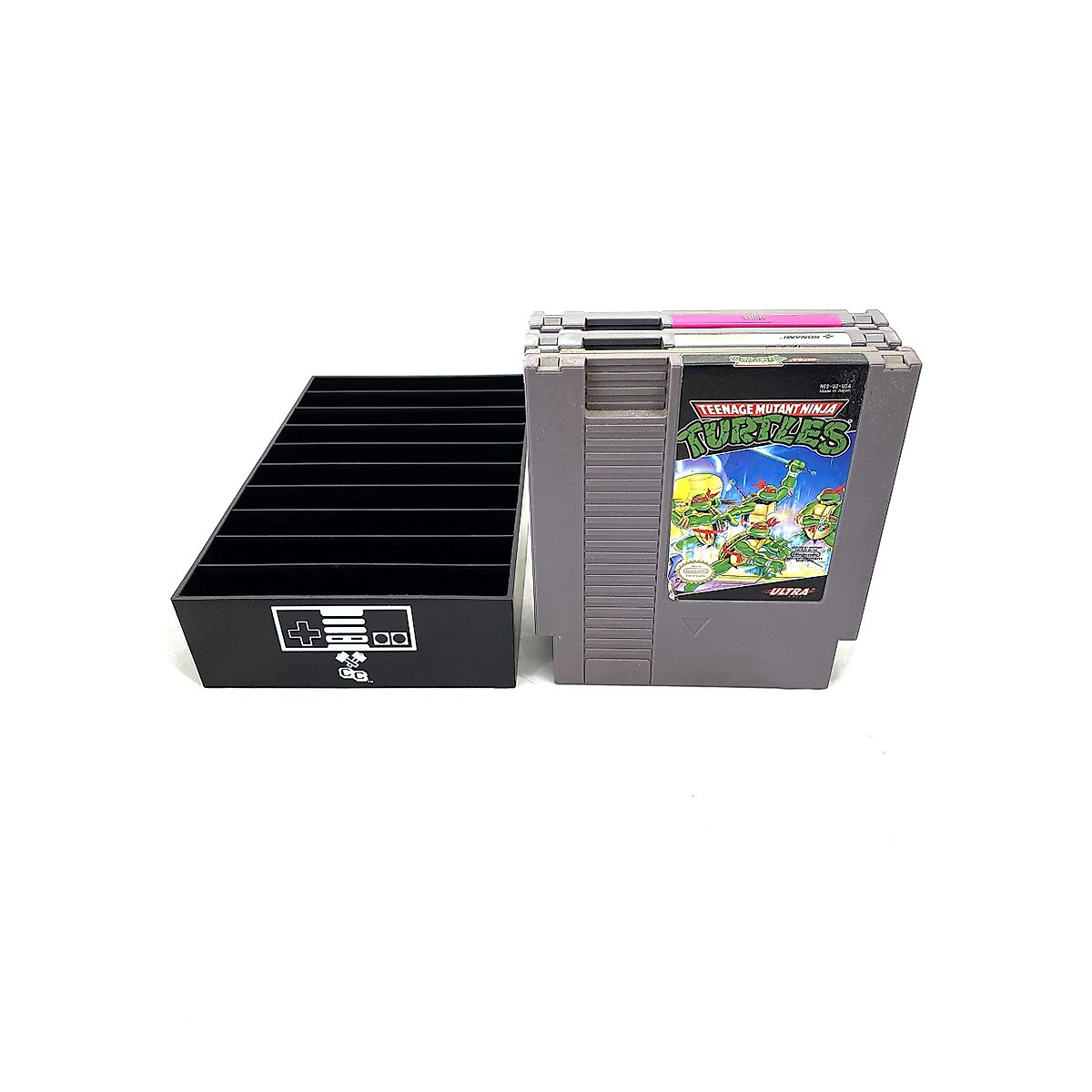 Collector Craft, Black, NES Compatible Cartridge Holder, NES Game Tray, Holds 10 Games, Clutter Reducing, Retro Video Game Collection, Works with Nintendo Entertainment System NTSC and PAL Cartridges