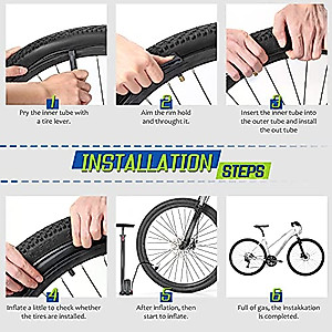 2 Pack 26x4.0 Fat Bike Tube with AV 32mm Valve, Premium Butyl Rubber 26 x 3.50 26x3.60 26x3.80 Fat Tire Bike Tubes with 2 Tire Levers, 26x4 Bike Tube for Road/MTB/E Bike by Hydencamm(2 of One Size)