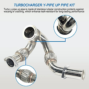 JDMSPEED New Turbocharger Y-Pipe Up Pipe Kit With Gasket Replacement For Ford 6.0L Diesel 2003-2007 Replaces# 5C3Z6K854CA 679-011 679-012 1846581C1