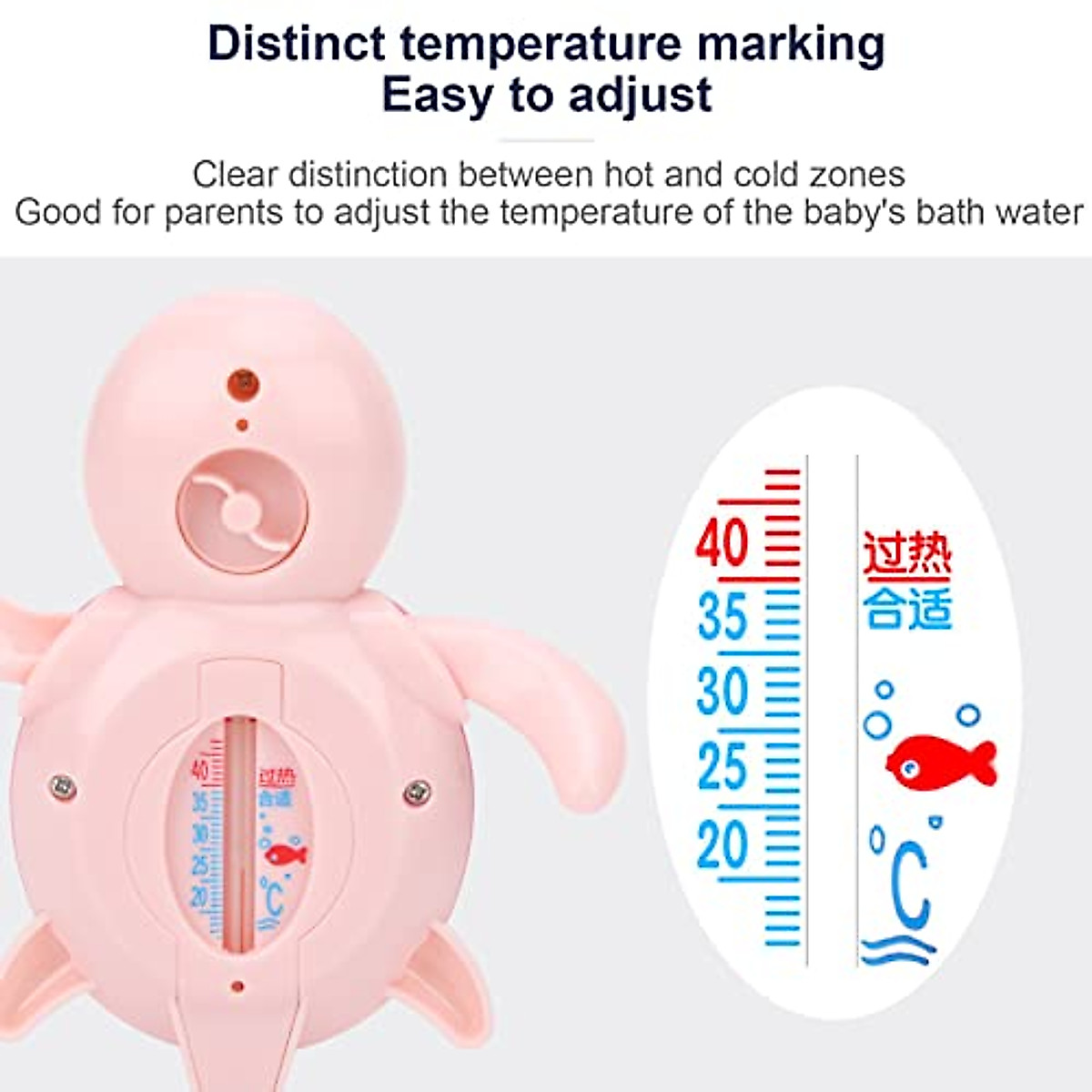 Bath Thermometer Bath Thermometer Bath Thermometer ABS Bath Water Thermometer (Pink)