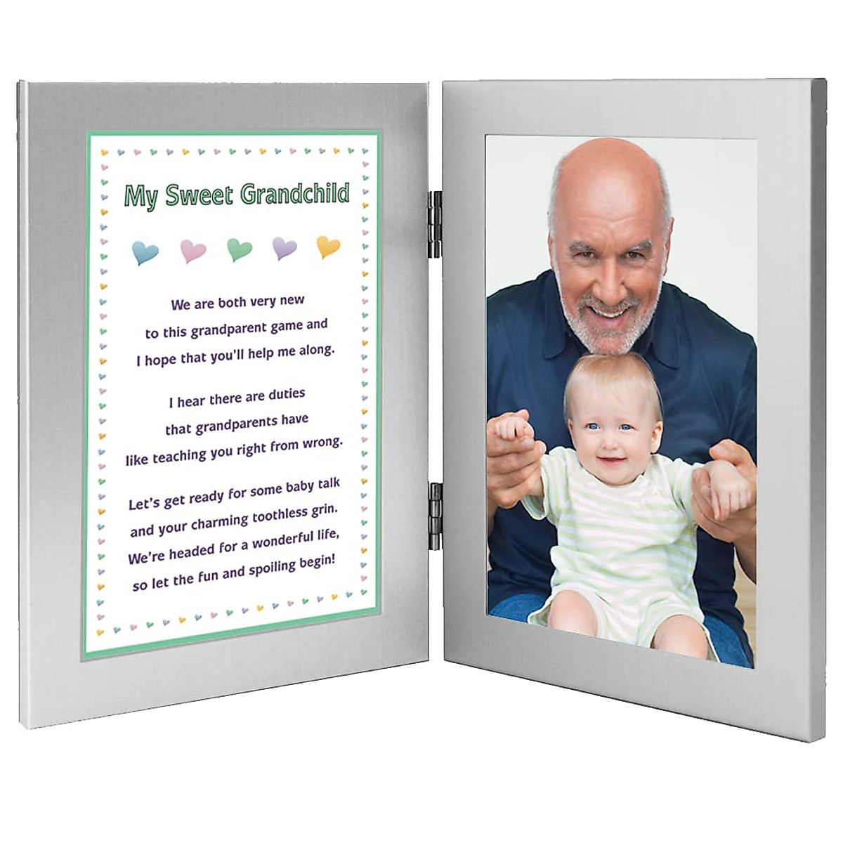 Poetry Gifts Grandchild Gift, Grandson or Granddaughter Frame From Grandparent, Add 4x6 Inch Photo