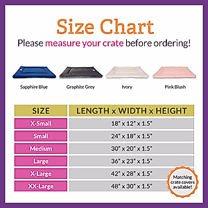 Pet Dreams Dog Crate Pad - Washable Kennel Mat, Crate Pads for Dog Cages, Non-Toxic, Flat Indoor Cat Bed, Fits iCrate 18, 24, 30, 36, 42, 48 Inches (Ivory, X Small, 18")