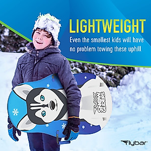 Flybar Kids 36" Husky Dog Foam Toboggan Snow Sled with Slick Bottom & PE Core Build for Boys and Girls Ages 6+, Holds Up to 110 Lbs