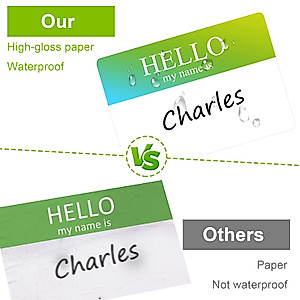 345 Pcs Name Tags Rainbow Sticker, Hello My Name is Stickers 15 Color, Name Tag Stickers, Hello My Name is Name Tag, Name Tags Sticker for School Office Home (3"x2")