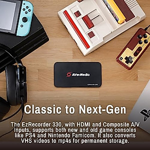 AVerMedia EZRecorder 330G - 4K Pass-Through and 1080p60 Video Recording, DVR with HDMI Capture, Digital Converter, Schedule Recording, No PC Required (ER330G)