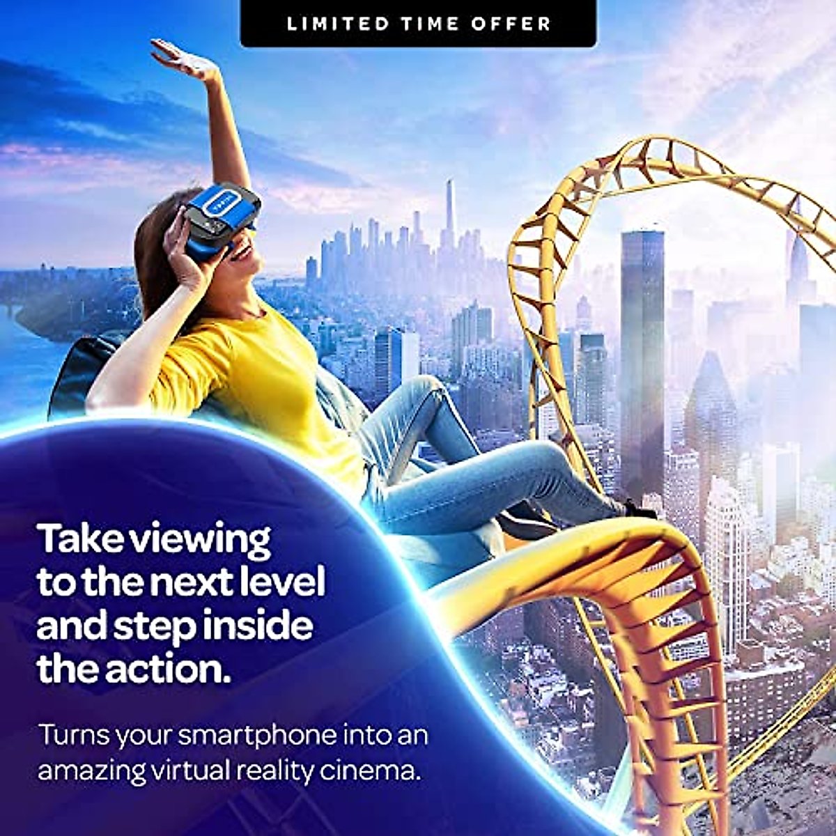 Vodiac VR - Virtual Reality Goggles, Carry Case, Free VR Videos & More via The Vodiac in-App Streaming Service. Powered by Your Smartphone iPhone Android Compatible