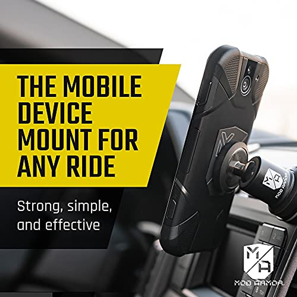 Mob Armor MobNetic Plate - Magnetic Phone Mounting Plate - Compatible with iPhone & Android - 0.02inch Thick for Cars, Trucks, Motorcycles & Extreme Sports - 3M VHB Non-Marking Adhesive (2 Pack)