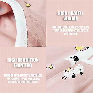 2 Pcs Cat Surgery Recovery Suit, Cat Onesie for Cats After Surgery, Cat Recovery Suit Anti Licking Wounds, Cat Outfit E-Collar Alternative for Cats, Cat Spay Recovery Suit Female (Sheep+Cat, Large)