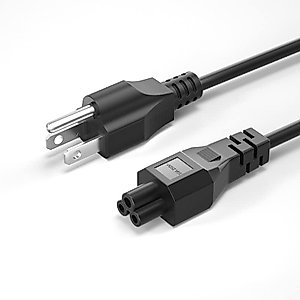 6FT Long TV Power Cord, 3 Prong Mickey Mous AC Power Cord Replacement for LG LED LCD Smart 1080p HDTV 32LB5600 42LB5600 55LB5900, Epson Printer Power Cable (IEC-60320 C5 to NEMA 5-15P), 1Pack