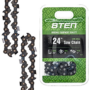 8TEN Chainsaw Guide and Chain For Poulan Husqvarna 365 372 XP 465 Rancher 240RNDD009 72DPX084G 24 inch .050 3/8 84DL