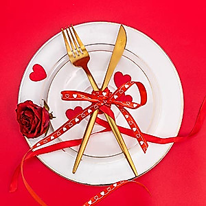 Valentine Heart Ribbons for Gifts Wrapping 15 Rolls Love Heart Ribbons for Craft Valentines DIY Craft Decoration Party Favors Supplies