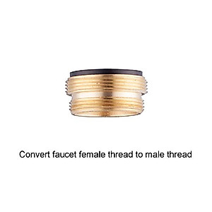 Dishwasher Faucet Adapter, Dishwasher Snap Adapter, 55/64-27 Thread with Small Diameter Nipple, Chrome Plated, Brass