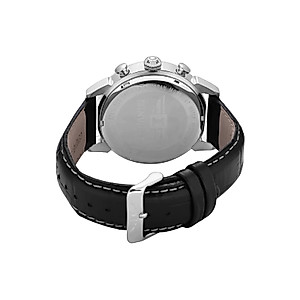 I By Invicta Men's 90242-002 Chronograph Silver Dial Black Leather Watch