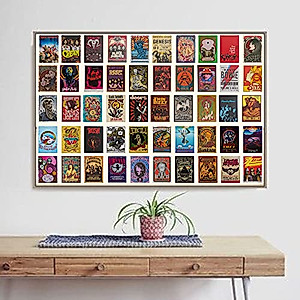 Varcelodon Room Decor 50 Pcs Album Cover Posters,4x6''wall decor,Wall Collage Kit Aesthetic Pictures for Bedroom Wall Decor,Suitable for any room decoration. (50 PCS -A)