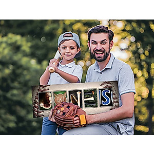 Block Mount SM - Personalized Baseball Name Art Print for Man cave, Boys Room, or Office!