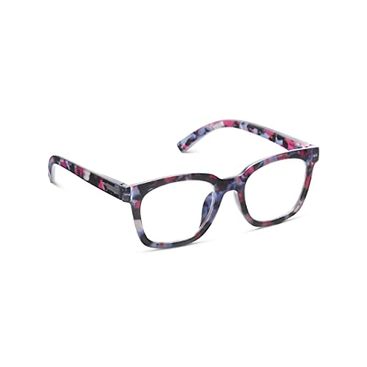 Peepers by PeeperSpecs Women's to The Max Square Blue Light Blocking Reading Glasses, Pink Quartz, 49 + 1.5