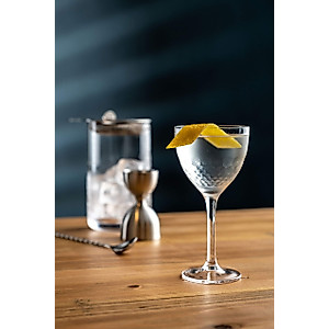 Amehla Cocktail Mixing Glass Bar Starter Kit: 8 Piece Mixology Bar Set with Bar Tools and Glasses - Home Bartending Kit with 2 Mountain Whiskey and 2 Honeycomb Nick and Nora Drinking Glasses