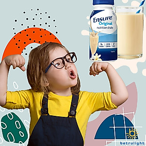 Ensure Original Milk Chocolate, Vanilla & Strawberry Flavors| Nutrition Shake With Fiber | Meal Replacement Shake to Boost Energy is Gluten Free | 8 Fl OZ Pack of 7 | Packaged with a Can of water to help keep you Stay Hydrated - Limited Edition