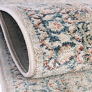 Rugs.com Newport Collection Rug – 4' x 6' Multi Medium Rug Perfect for Entryways, Kitchens, Breakfast Nooks, Accent Pieces