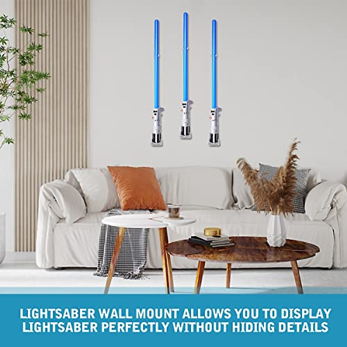 Lenink 2 Pack Clear Lightsaber Wall Mount, Lightsaber Holder Rack Compatible with Galaxy’s Edge Lightsabers, Darth Revan Lightsaber, Darth Vader Sabers and Most Lightsaber