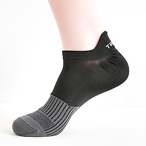 Nigeiyeme Athletic Running Socks Men Sports Socks Thin Breathable Quick Dry Marathon Fitness Basketball Cycling Short Ankle Socks (Gray/yellow/Red/Black/White-5Pairs,One-size)