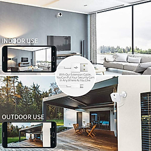 MOYEEL 43FT Power Extension Cable for Wyze Cam/Wyze Cam Pan, Blink Mini/Blink XT Cam, Yi Camera and Quick Charge Power for Home Security Camera