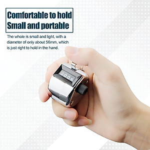 AYNEFY Mechanical Counters with Push Button Tally Counter, Mini Tally for Push Button,Mini Metal 4 Digit Number Handheld Hand Tally Counter for Sports Games Golf Lap Counters