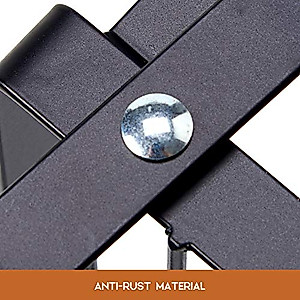 EZOWare Hanging Pot Lid Organizer Holder Rack with Drainboard Set, Includes 23.6 inch Kitchen Wall Mounted Rail Rod with 5 S Hooks for Utensils Pots Pans Lids - Black